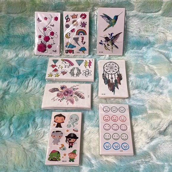 Instant tattoos | Other | Nwt Temporary Tattoos 84 Individual Tattoos ...